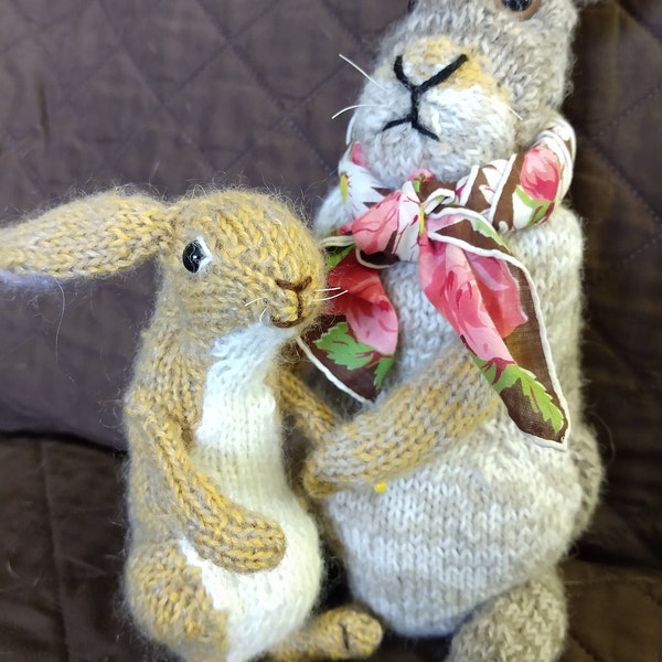 To the Moon and Back Hares KNITTING PATTERN - Etsy
