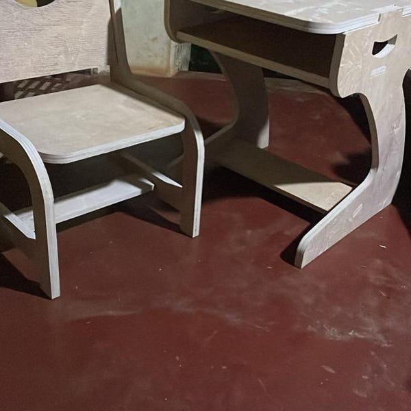 Kids Table and Chair Dxf Svg Cut File CNC Router Cutting Plan Wooden ...