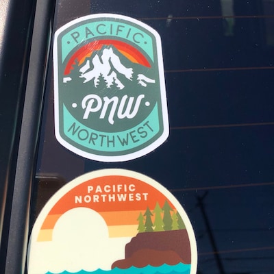 Pacific Northwest, PNW, Waterproof Vinyl Sticker, UV Resistant Decal ...