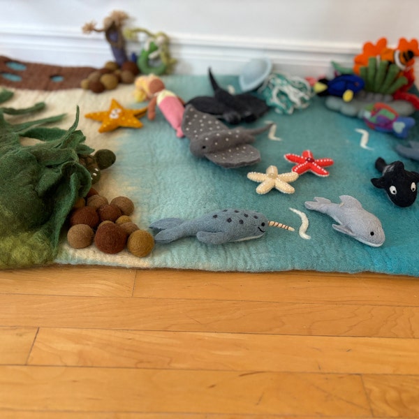 Arctic Felt Play Mat Playscape | Felt Arctic Snow Play | Made From Wool ...