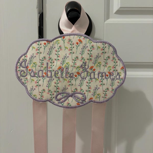 ITH Bow Holder With Floral Frame- Digital Download - Etsy