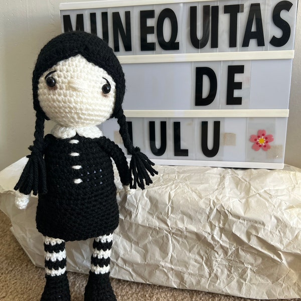 Wednesday Addams Crochet Doll Pattern - Etsy
