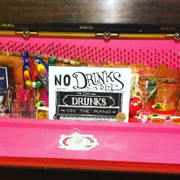 New Orleans Piano Drunks Linocut - No Drinks Sign, Bar Sign, Cocktail ...