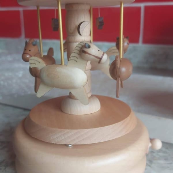 Personalized Musical Carousel, Custom Music Box for Kids, Christmas ...