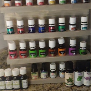 Rustic Essential Oil Shelf / Wood Essential Oil Wall Display - Etsy