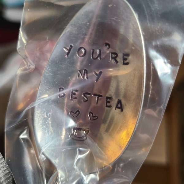 You're My Bestea Spoon: Hand Stamped Tea Lover Gift for Best Friend ...