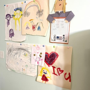 Custom Kids Art Display Board Magnetic, Playroom Wall Art, Kids Room ...