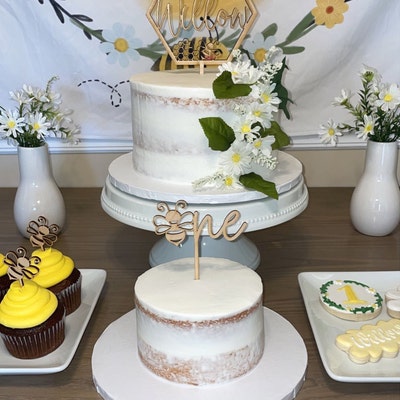 Bee One Cake Topper, Bubble Bee Birthday Cake Topper, Bee Day Cake ...