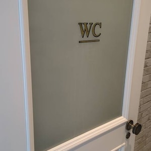 Large Custom Arched Vinyl Wedding Mirror Decal / Initials Name Label ...