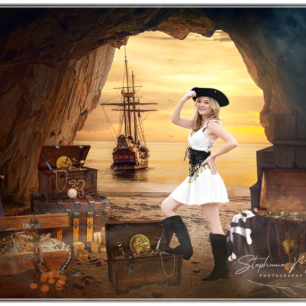 Pirate Digital Background, Digital Backdrop, for Composite Photoshop ...