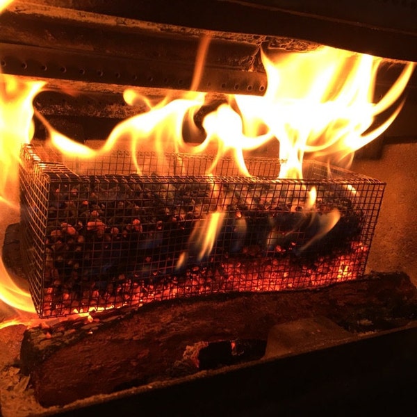 Deluxe 12" Repose Wood Pellet Fire Logs Open Face , Deluxe Set Free S/H ...