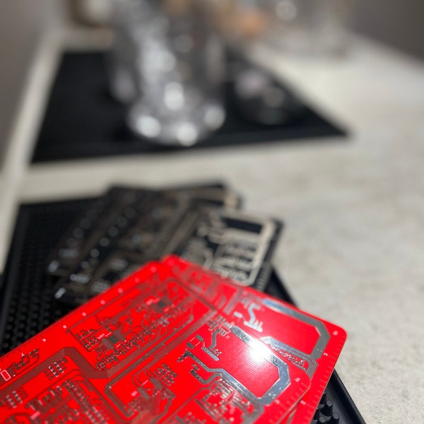 Circuit Board Coasters - Customized Text - Coffee Tea Computer Gift ...