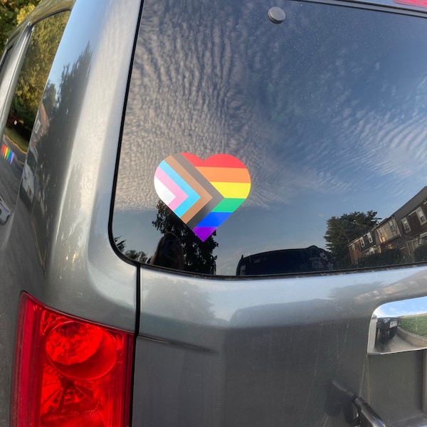 Heart Progress Pride Flag LGBTQ POC Transgender Flag - Vibrant Color ...