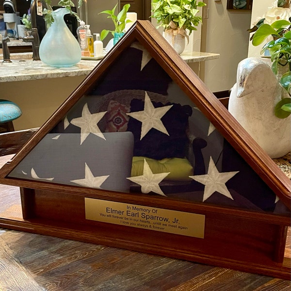 US Flag and Certificate Display Case, Marine Corps Shadow Box, Navy ...
