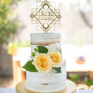 Custom Art Deco Cake Topper Vintage Wedding Cake Topper | Etsy