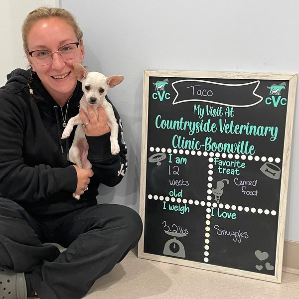Veterinary First Visit Chalkboard - Vet Visit Chalkboard - Pets First ...