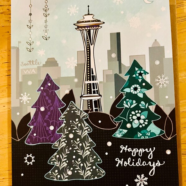 Seattle Holiday Cards BOXED SETS Greeting Card - Seattle Washington ...