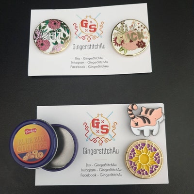 Needle Minder Blue Box Cookie Tin Ort Container - Etsy