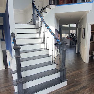 Satin Black Gothic Iron Balusters 9/16 Hammered Balusters - Etsy