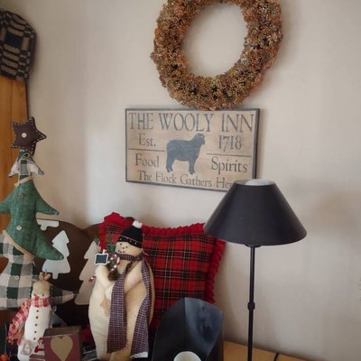 Primitive Merry Christmas Handpainted Distressed Holiday Sign Awesome ...