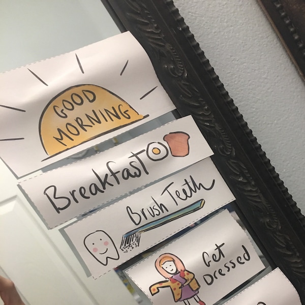 Visual Schedule Toddler Kids Routine Chart Printable Cards - Etsy