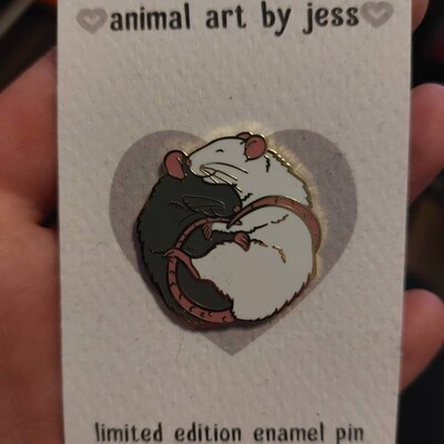 Cute Pet Fancy RAT Hard Enamel Cloisonne Pin, Seven Different ...