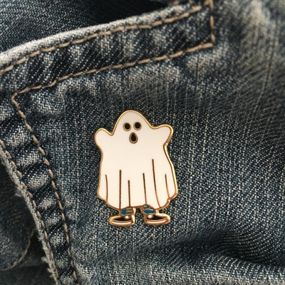 Enamel Pins Ghost Spooky Sheet Costume Enamel Pin - Etsy
