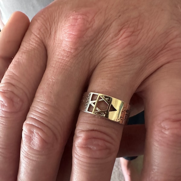 Seal of Solomon, King Solomon Ring, Kabbalah Ring, Signet Ring, Silver ...