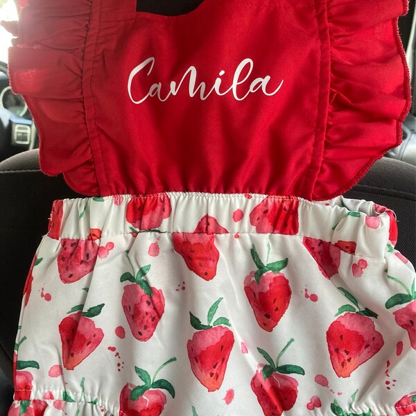 Berry First Birthday Outfit, Personalized Baby Girl Strawberry Clothes ...