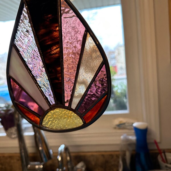 Sun Ray Drop Stained Glass Pattern, Beginner Stained Glass Patterns ...