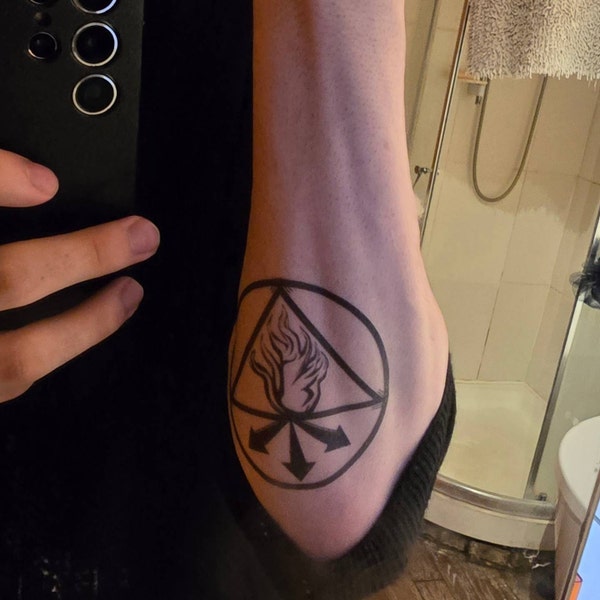 Constantine Arm Temporary Tattoos for Cosplayers. Red King Protection ...