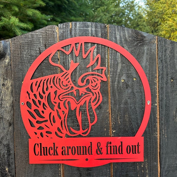 Custom Rooster – Metal Chicken Sign - Etsy