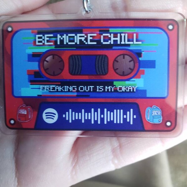 Be More Chill Musical Broadway Inspired Keychain - Custom Acrylic ...