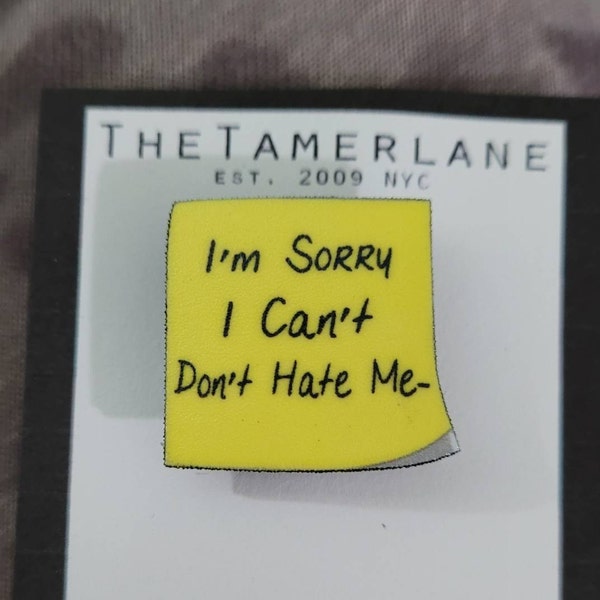 I'm Sorry, I Can't Don't Hate Me Sex and the City Post It Note Berger ...
