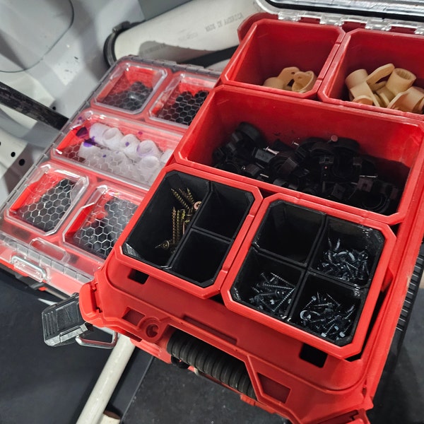 Milwaukee PACKOUT Small Parts Organizer Large Divider 2-slot (2-pack ...