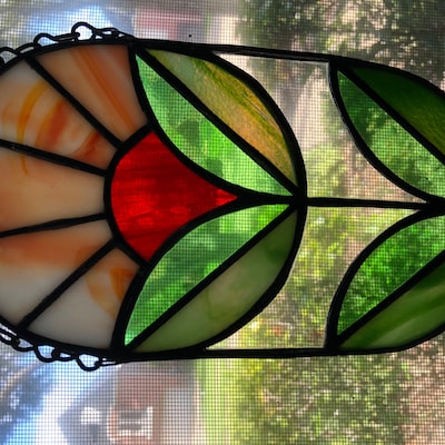 Sun Ray Plant Stained Glass Pattern, Stained Glass Patterns, Digital ...