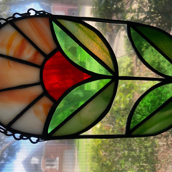 Sun Ray Plant Stained Glass Pattern, Beginner Stained Glass Patterns ...