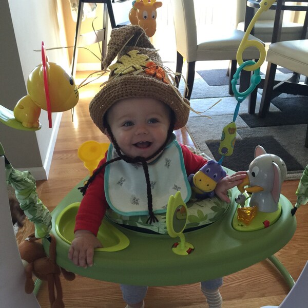 Toddler Scarecrow Hat/ Halloween Costume/ Baby Halloween Hat/ Baby Boy ...