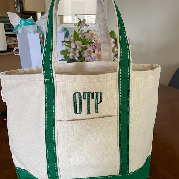 Personalized Canvas Tote, Ironic Boat Bag, Monogram Canvas Tote Bag ...