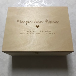 Personalised Baby Boy Memory Box Personalized Keepsake Box | Etsy