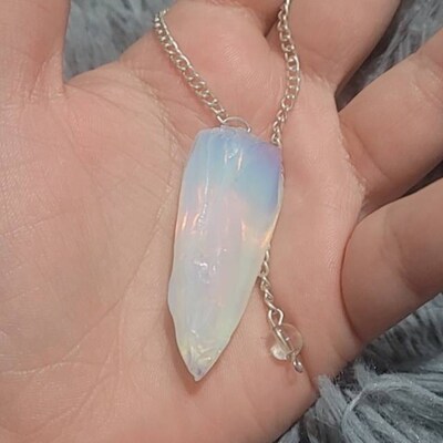 Raw Opalite Crystal Pendulum Reiki Wicca Divination Tool Earthegy 3177 - Etsy