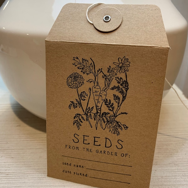 Custom Seed Packet Stamp | Wildflower Seed Stamp | Seed Labeling Stamp ...