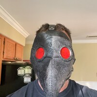 Non-fogging Lenses Plague Doctor Mask Bird Skull Leather Black ...