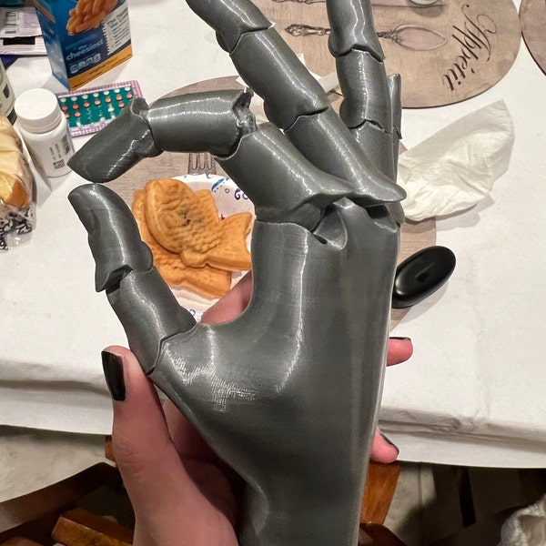 3D Printed Posable Hand: Regular Size Movable Jointed Mannequin - Etsy