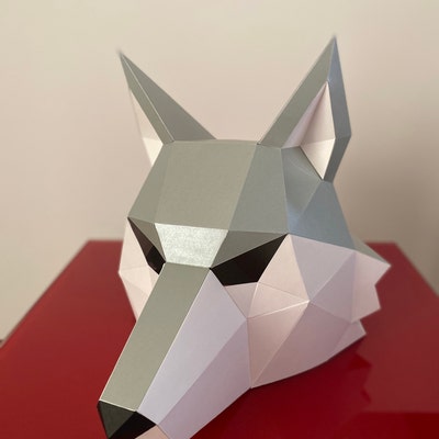 Wolf Mask Papercraft PDF, SVG Template, Low Poly Mask, 3d Paper Mask ...