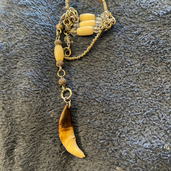 Large Wolf Tooth Necklace Wolf Teeth Necklace Wolf Necklace Wolf Tooth ...