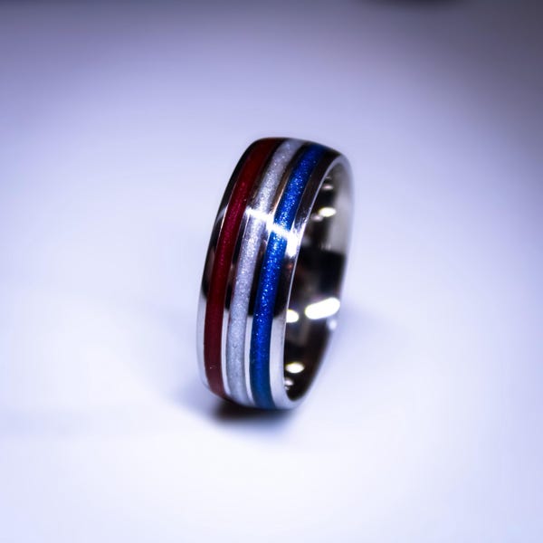 Titanium - Tilted Capsule Ring Blank - 8mm - Etsy