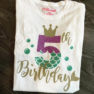 5th Birthday Mermaid SVG Mermaid SVG Mermaid Birthday SVG Mermaid ...