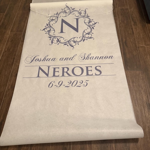 Custom Personalized Aisle Runner Wedding Aisle Runner, Initial Monogram ...