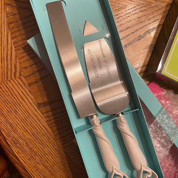 Gifts Infinity Personalized Wedding Cake Knife and Server Set Free ...